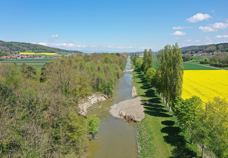Les travaux de revitalisation de la Broye à Surpierre vont bon train ...